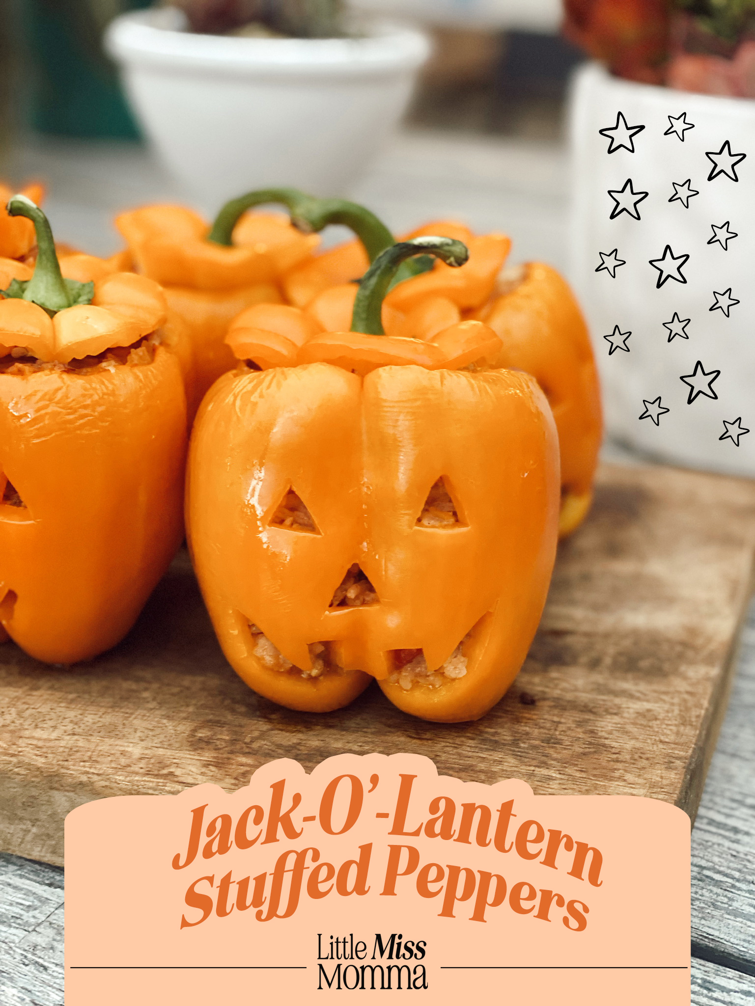 Jack-O’-Lantern Stuffed Peppers - celebrate, Main Dish, Recipes ...